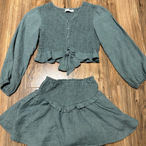 Zara | Matching Sets | Zara Kids Green Skirt Set | Poshmark